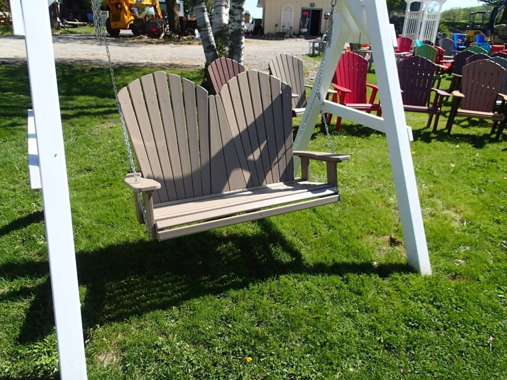 High Back Muskoka Style 4ft Swing $799 - Cottage Chairs